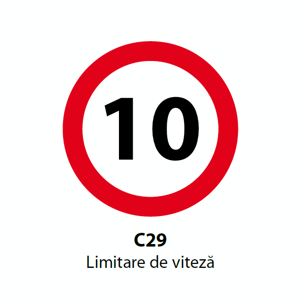 Limitare de viteza 10km, Indicator rutier | Semn de circulatie ― DNC Trafic