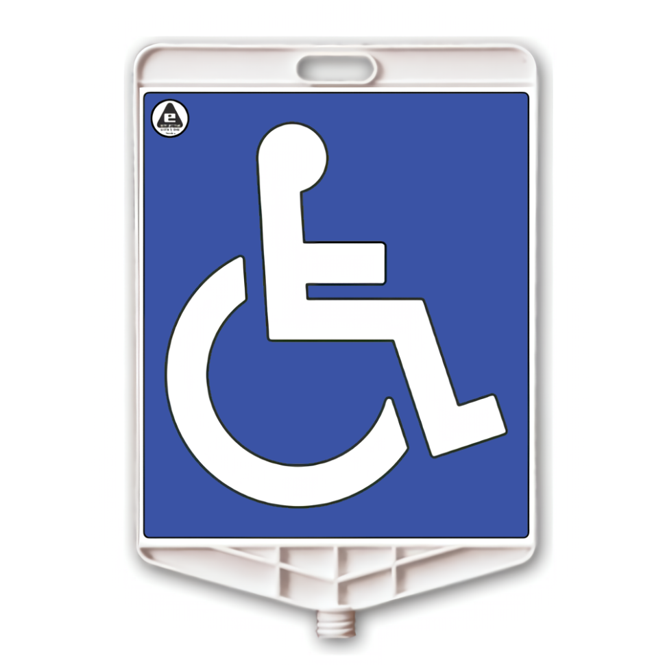 Semn din plastic dreptunghiular, parcare pentru persoane cu handicap ...