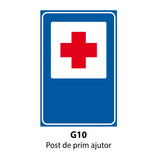 Post de prim ajutor, Indicator rutier | Semn de circulatie ― DNC Trafic
