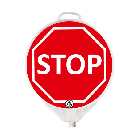 Stop, indicator rutier din plastic PPC, reflectorizant, Ø 38cm ― DNC Trafic