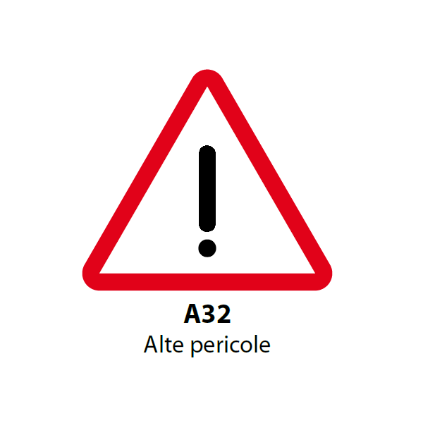 Atentie! Alte pericole, A32, Indicator rutier | Semn de circulatie ...