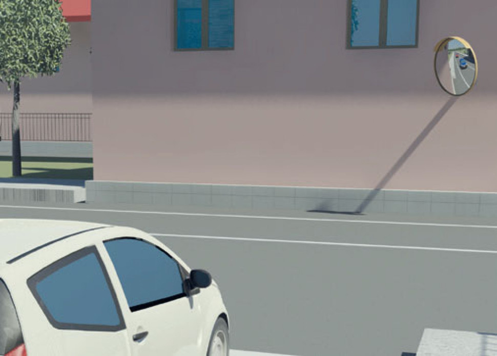 Oglinda Rutiera DNC Pentru Iesirea Din Parcare, 50 cm ― DNC Trafic