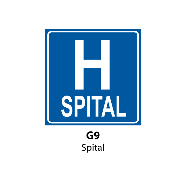 Spital, Indicator rutier | Semn de circulatie ― DNC Trafic