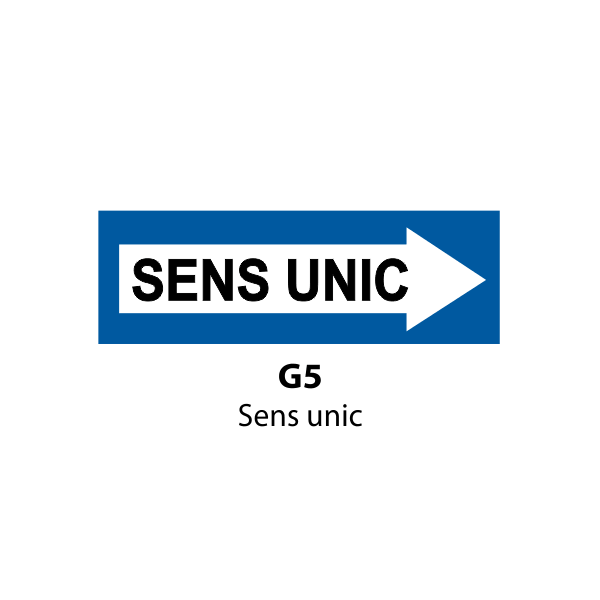 Sens unic (sageata spre dreapta) G5, Indicator rutier | Semn de ...
