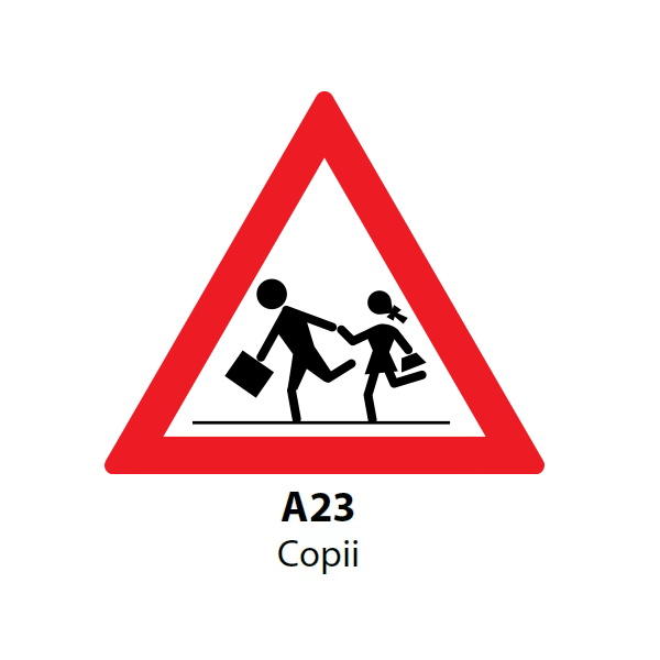 Copii, Indicator rutier | Semn de circulatie ― DNC Trafic
