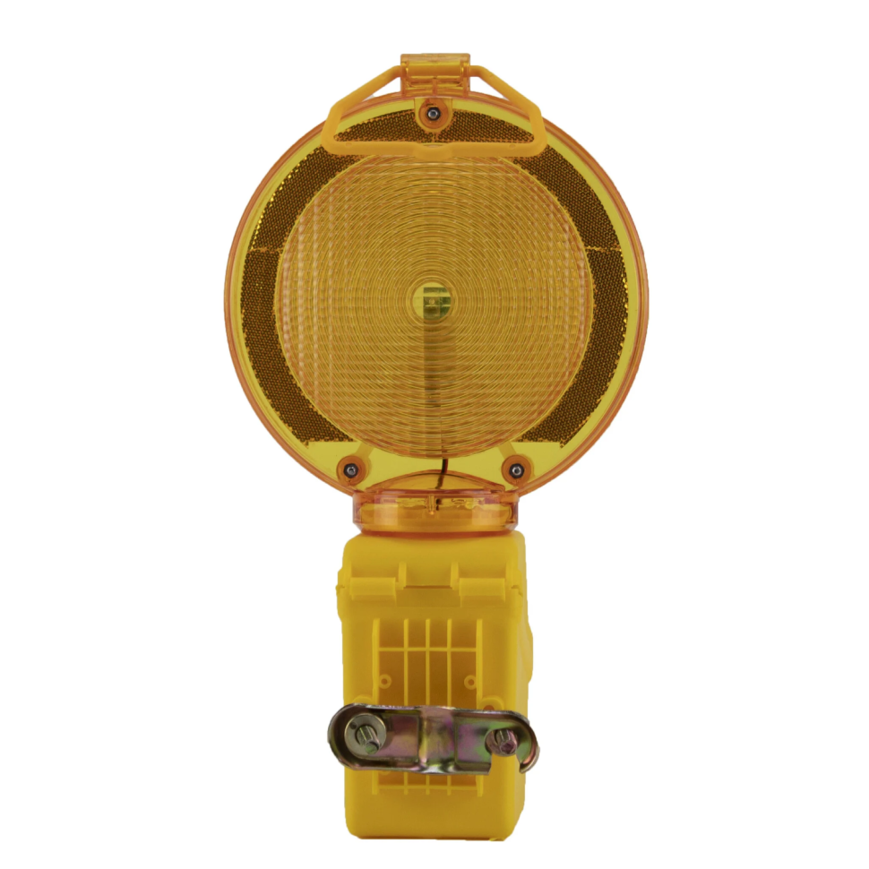 Lampa Semnalizare Rutiera, lumină intermitentă galbenă, CU BATERIE INCLUSĂ ― DNC Trafic